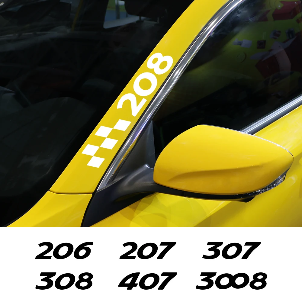 Auto A B C Pillar Sticker Decoration Decals For Peugeot 208 207 308 206 ...