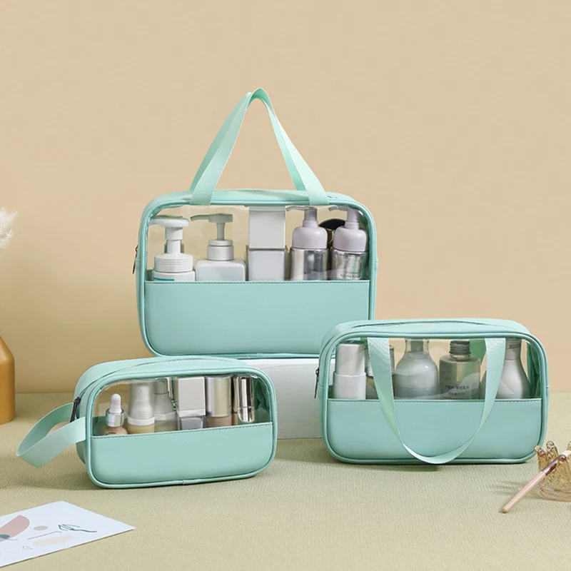 PU-Splice-Makeup-Bag-PVC-Transparent-Cosmetic-Bag-For-Women-Waterproof ...