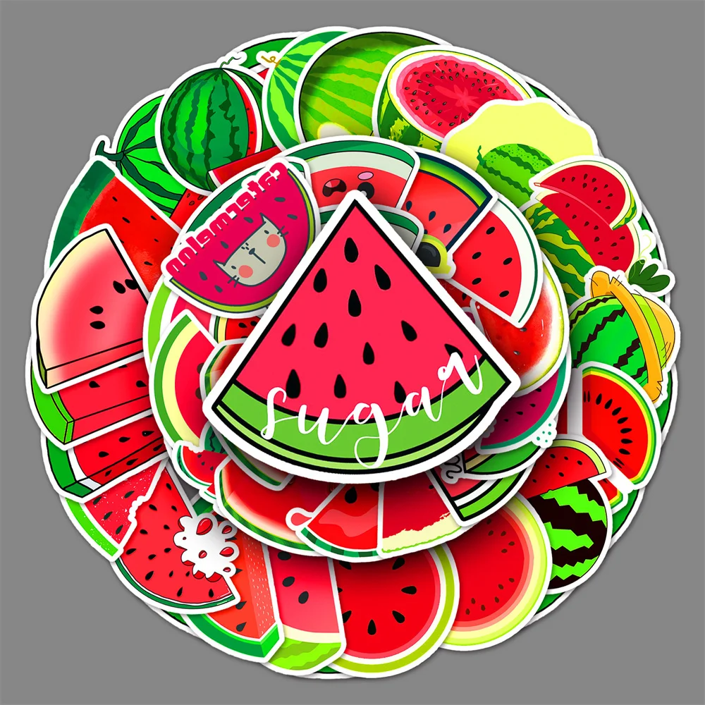 10-30-50PCS-Cartoon-Watermelon-Fruit-Personality-Creative-Sticker-Desk ...