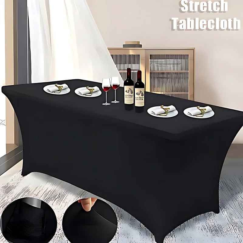 6FT-Stretch-Table-Cover-Banquet-High-end-Hotel-Restaurant-Tablecloth ...