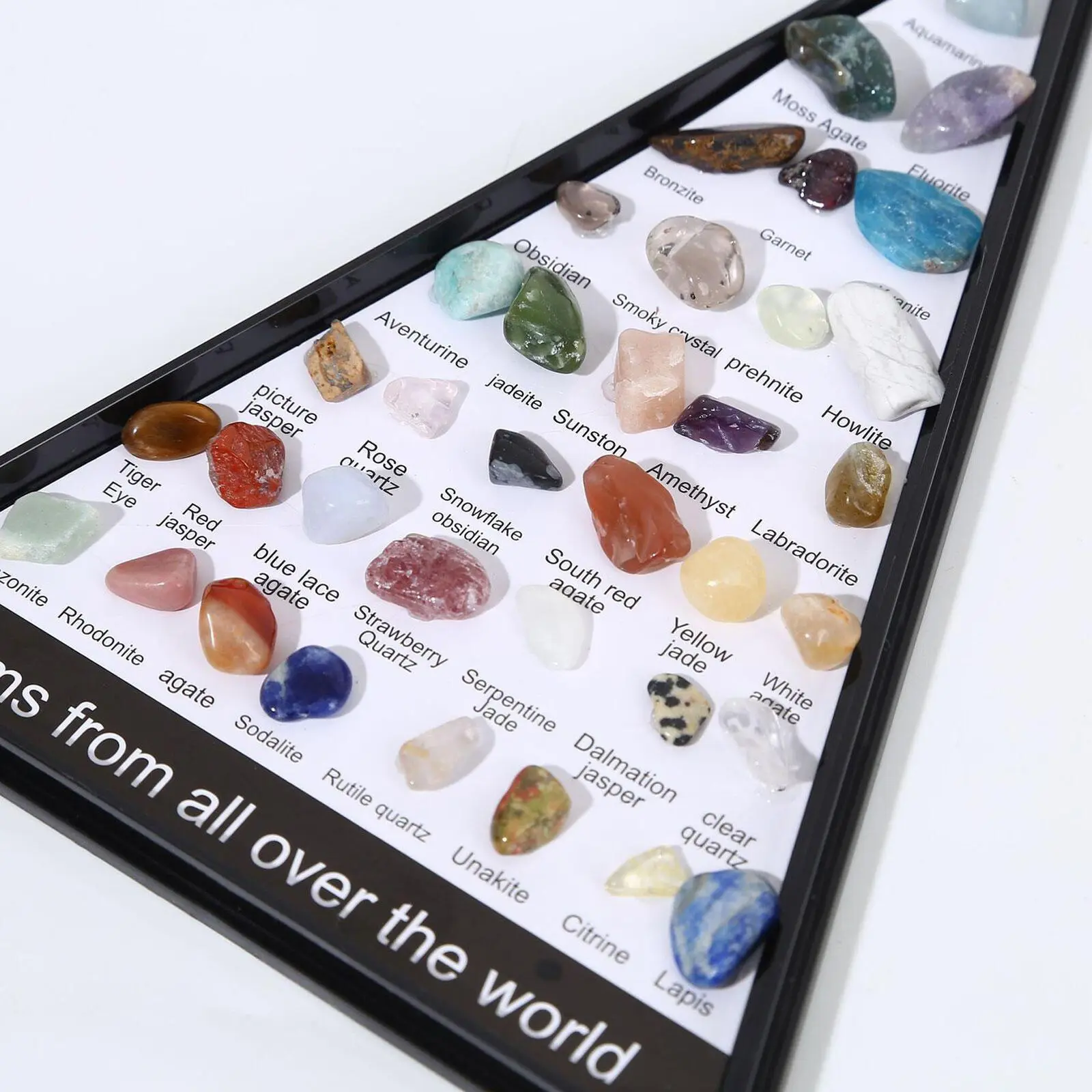 36pcs/Set Collection Geology Gem Kit Rock Mineral Natural Gemstone ...