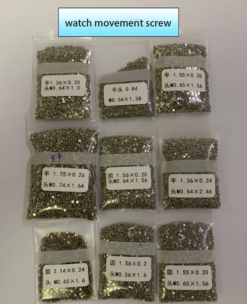 Watch-movement-screws-of-various-sizes-flat-head-screws-small-flat-head ...