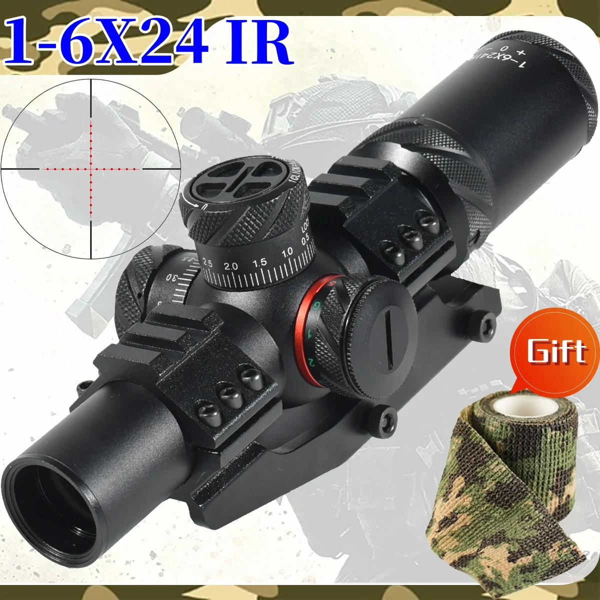 1-6X24-IR-Crossbow-Short-Airsoft-Scope-for-Hunting-SFP-Compact-Rifle ...