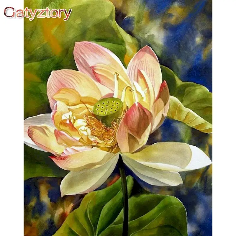 White Lotus Flower Painting