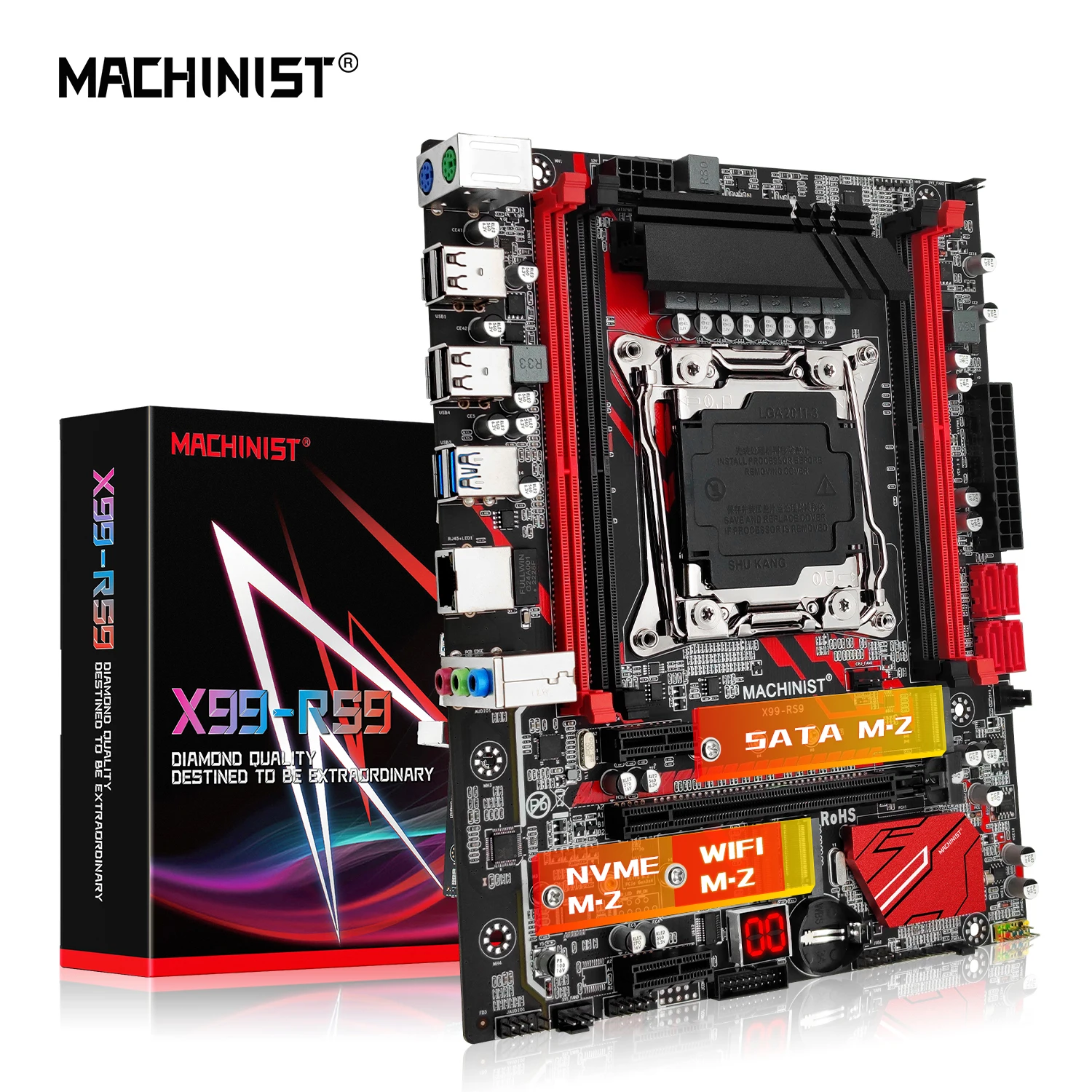 MACHINIST X99 Motherboard LGA 2011-3 Support Xeon E5 2640 V3 2667 V4 CPU DDR4 ECC RAM and ...