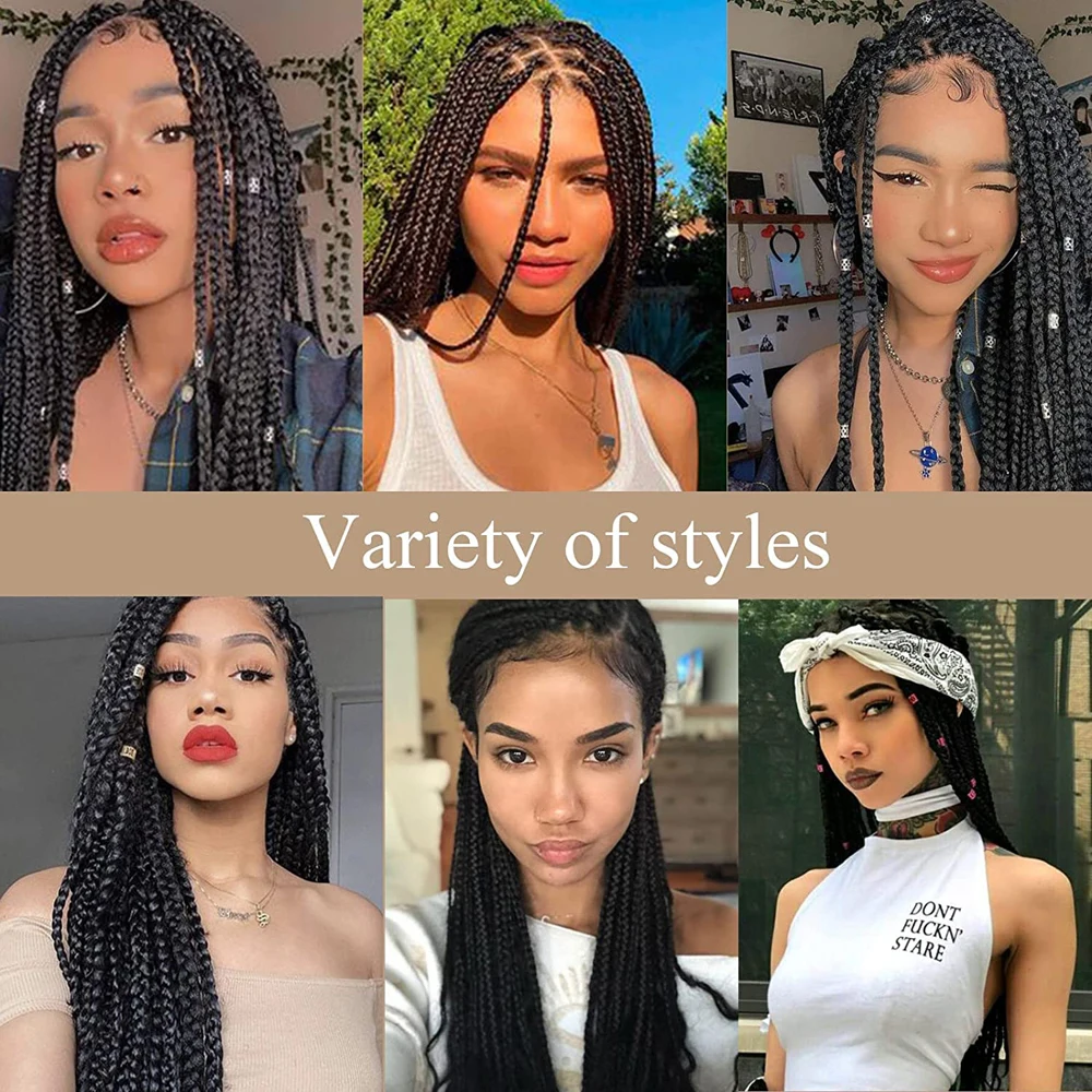Box Braids With Color In The Front