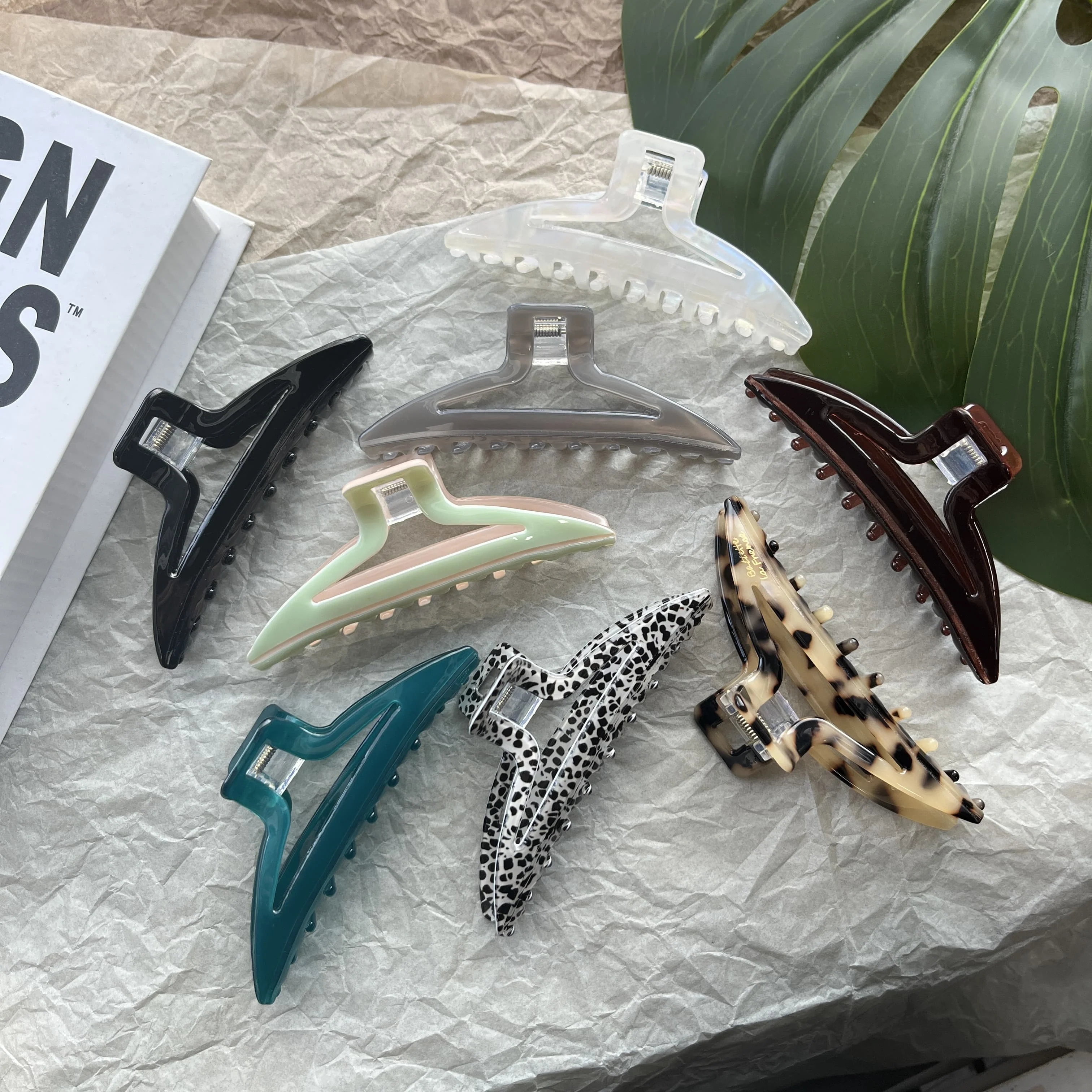 11.cm Fashion Acetate Triangle Hair Grab Retro Versatile Hair Clip ...