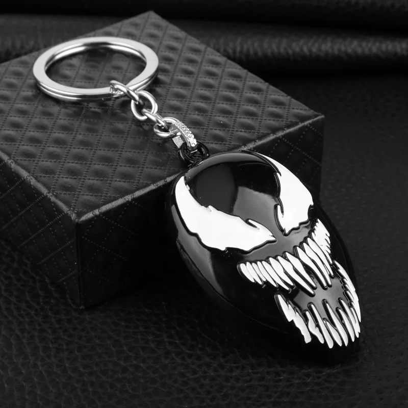Disney-Venom-Keychain-Anime-Averengers-Figure-Metal-Alloy-Mask-Keyring ...