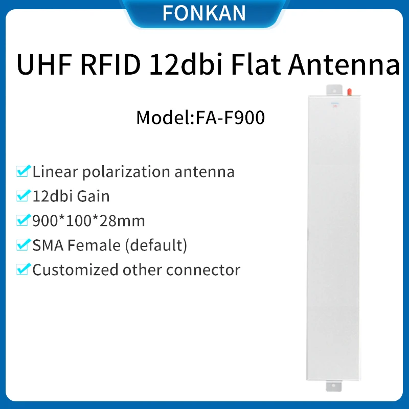 UHF RFID Antenna 900*100*20mm 12dBi PVC Linear Polarization Flat UHF ...