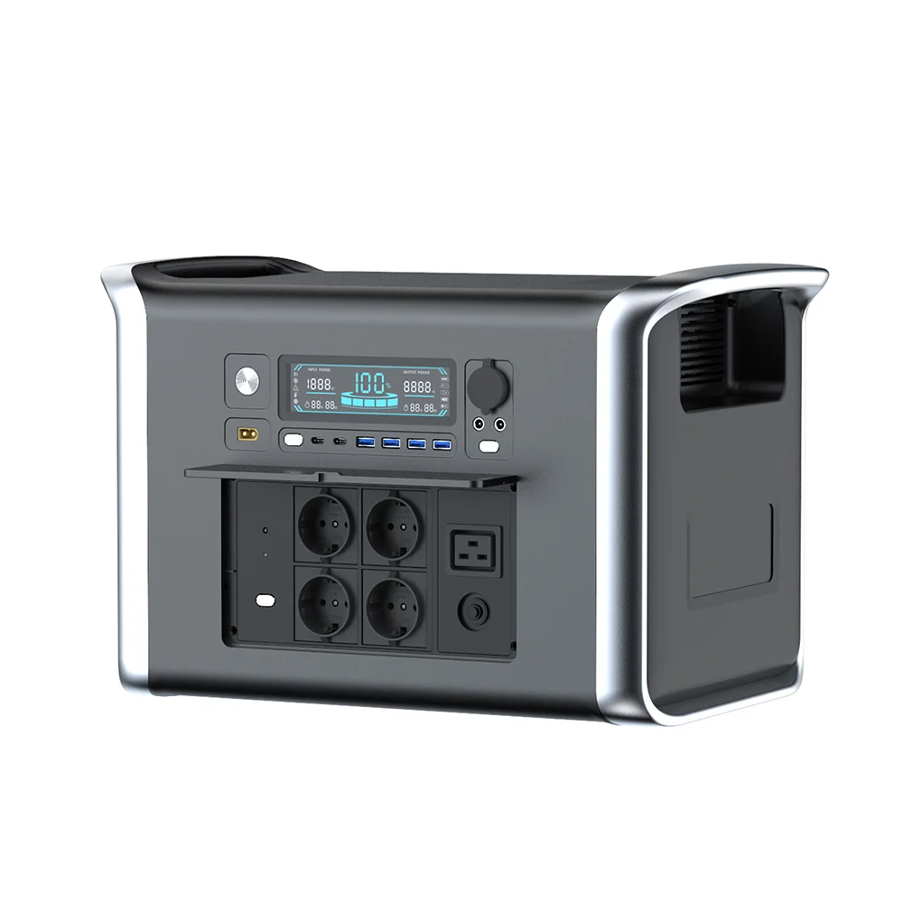 220V 110V 12V Portable Power Bank Solar Generator Power Station USB AC ...