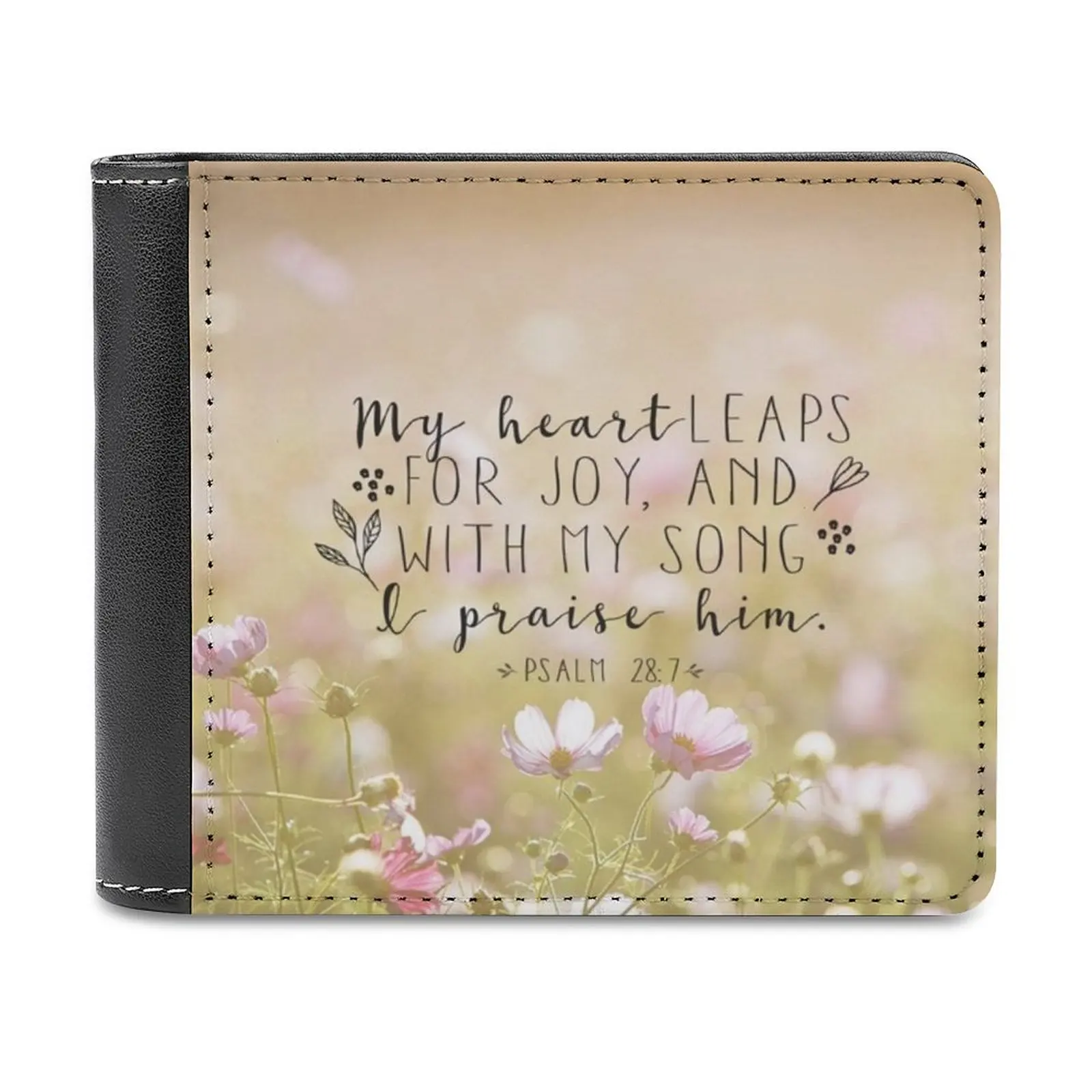 Bible Verse-Psalm 28 7 Business Men Wallets Small Money Purses New ...