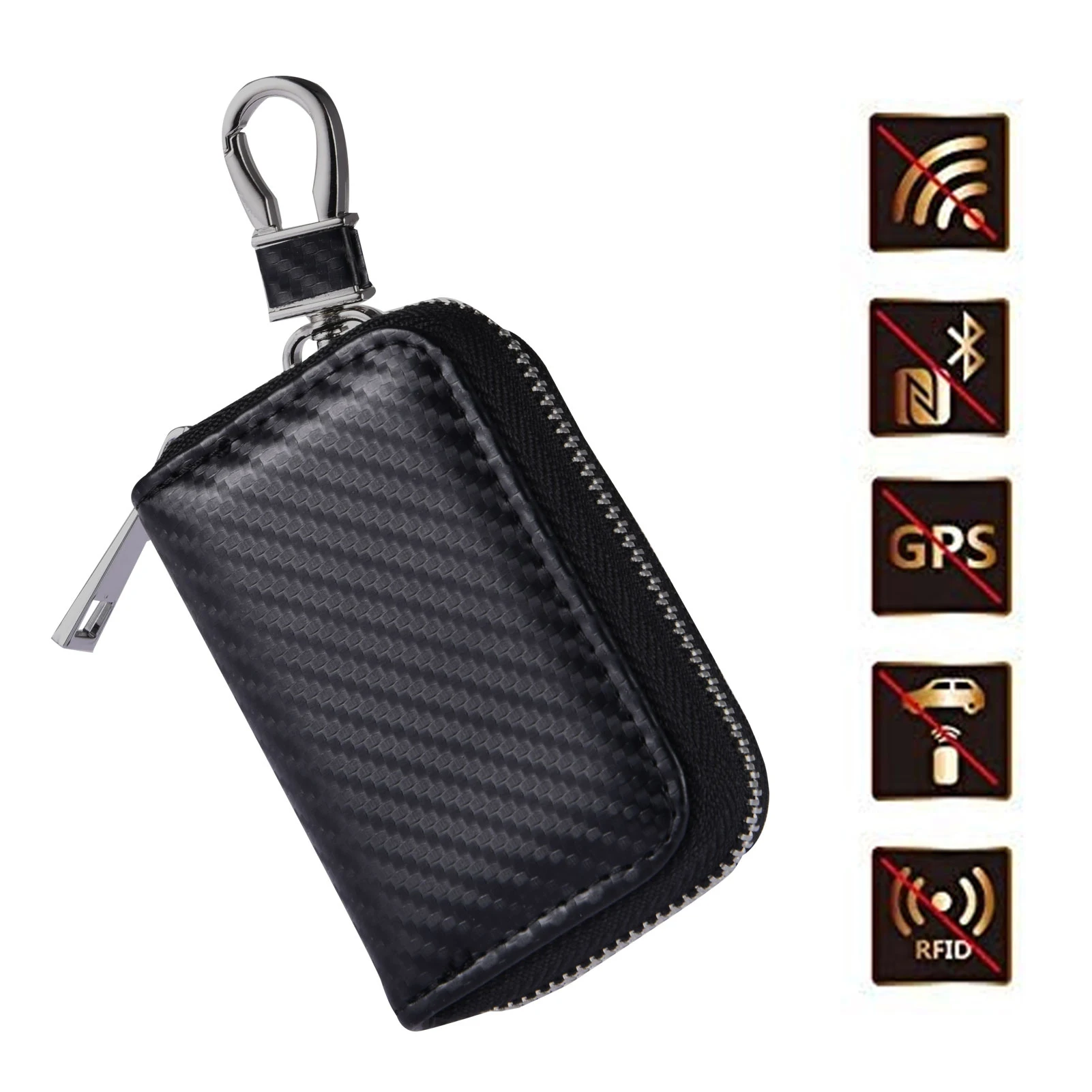 Car-Key-Signal-Blocker-Bag-RFID-Shielded-Signal-Zipper-Case-PU-Leather ...