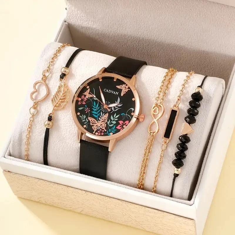Women-Fashion-Casual-Leather-Belt-Watches-Ladies-Starry-Sky-Butterfly ...