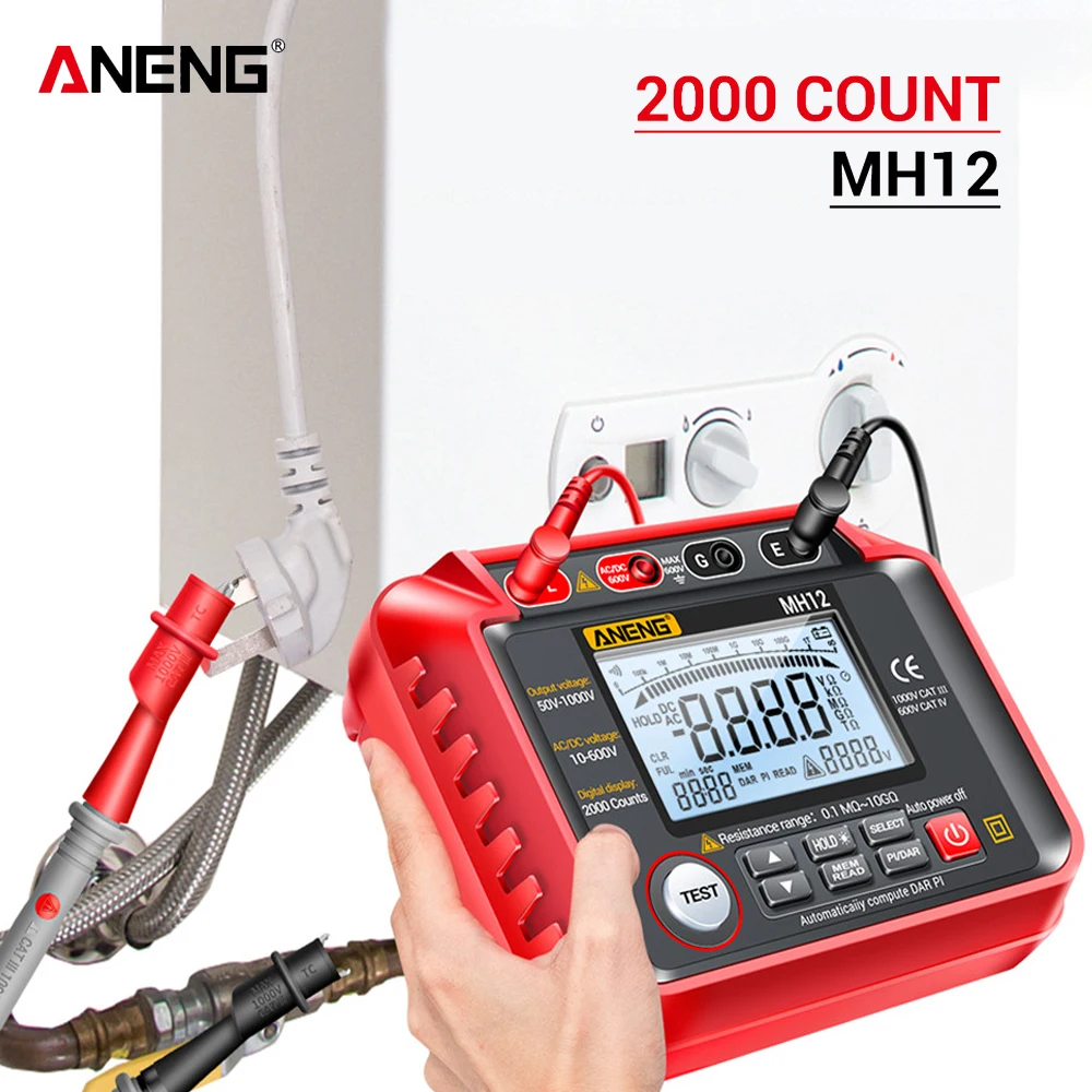 ANENG-MH12-Digital-Megohmmeter-Meters-Insulation-Earth-Resistance ...