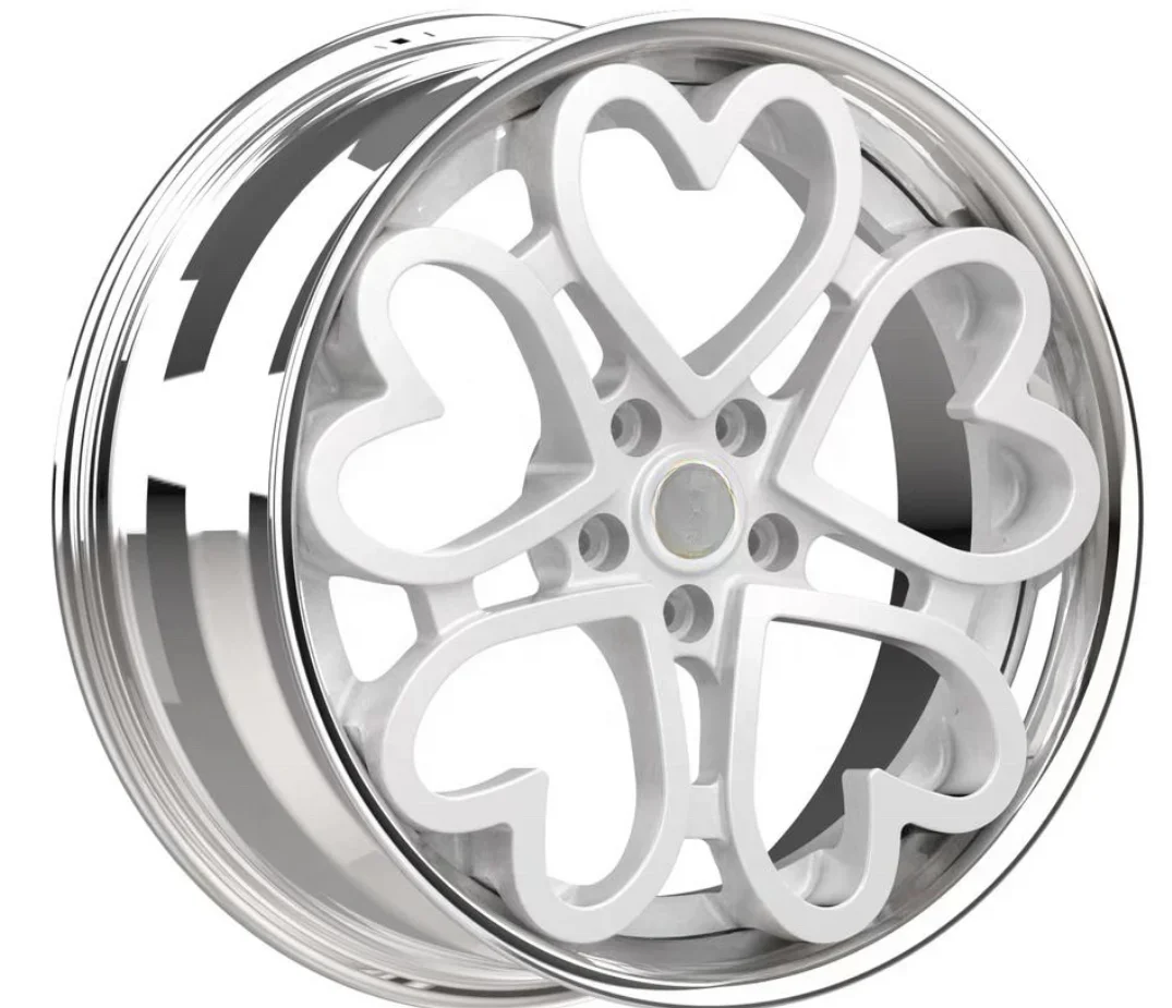 2pc-forged-wheels-18-19-20inch-polishing-lip-white-rims-with-hearts-for ...