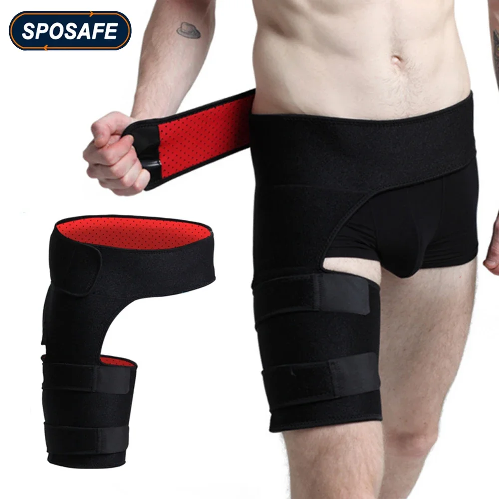 Sport-Adjustable-Groin-Support-Thigh-Compression-Wrap-Strap-Leg-Support ...