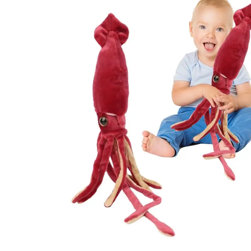 Squid-Toy-Giant-Red-Sea-Animal-Plush-65cm-Squid-Doll-Ocean-Stuffed ...