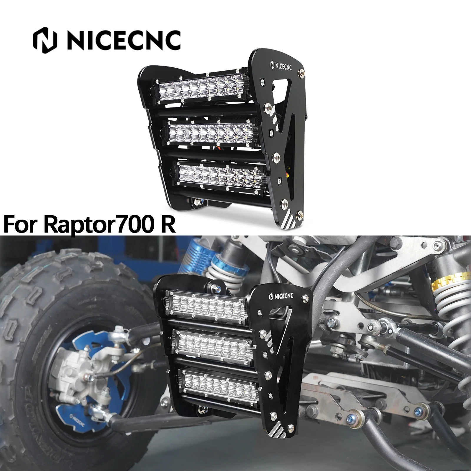 NICECNC-For-Raptor-700-ATV-Front-Bumper-LED-Lights-Kit-For-Yamaha ...