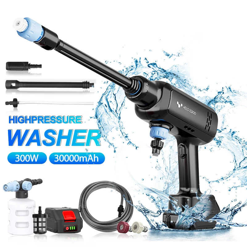 Upgraded 21v Cordless High-pressure Car Washing Machine Water Gun ...