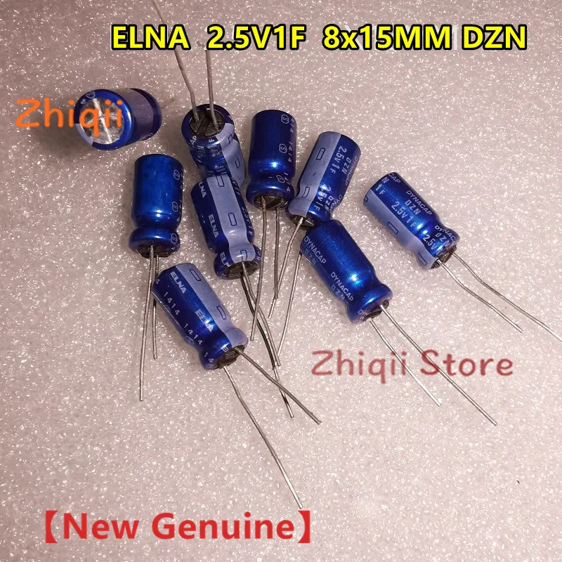 10pcs/30pcs 2.5V 1F ELNA DYNACAP DZN 2.5V1F 8*16mm Farad capacitor 1F 2.5V DZN 2R5D105T Super ...