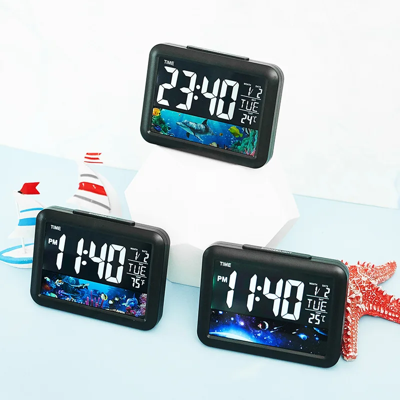 Digital Alarm Clock Luminova | Electronic Smart Clock Table - Led ...