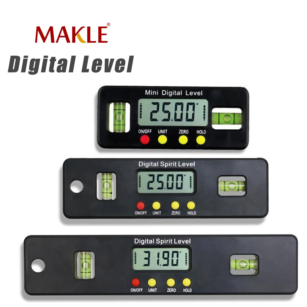 MAKLE-100mm-150mm-200mm-digital-protractor-Angle-Finder-inclinometer ...