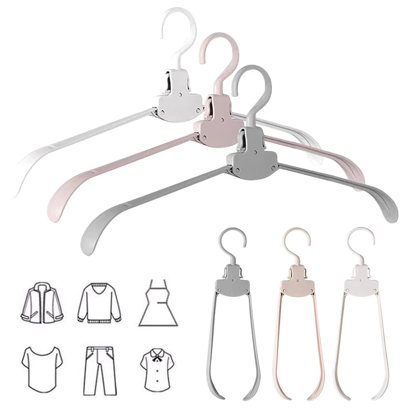 Multi-functional-Plastic-Clothes-Hangers-Travel-Folding-Portable-Hanger ...