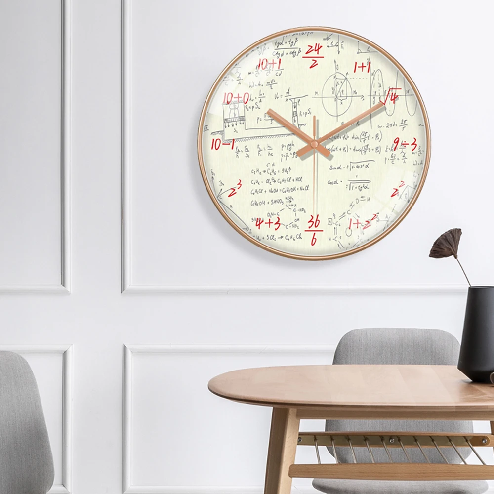 8 inch Chalkboard Math Formulas Clock Student Personality Silent Wall ...
