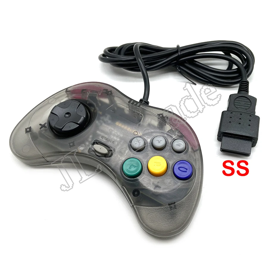 High-Quality-Transparent-Black-Wired-Arcade-CBOX-SS-Gamepad-Controller ...
