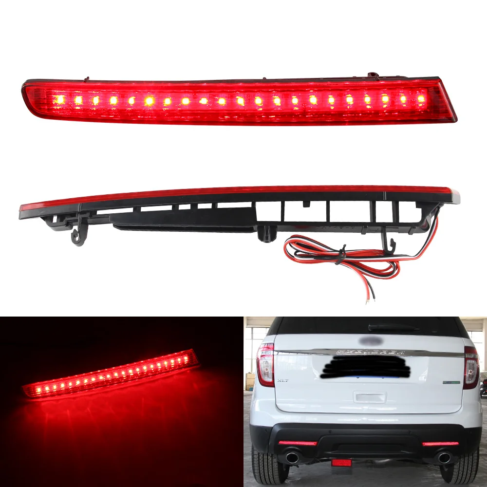 2x Super Bright European Style Lh Rh Red Led Bumper Reflectors Rear ...