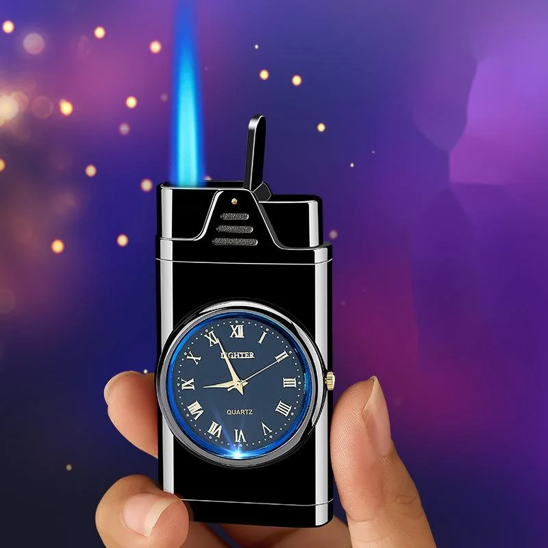 Direct-Pressure-Type-Creative-Watch-Gas-Lighter-Metal-Direct-Blast ...