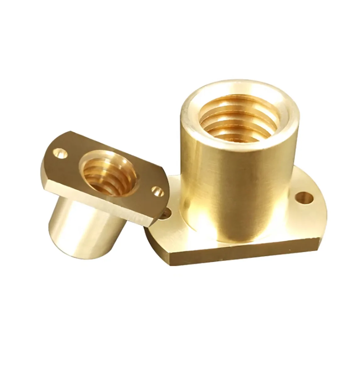 1Pcs-T10-T40-Brass-Trapezoidal-Lead-Screw-H-Flange-Nut-Pitch-2-8mm ...