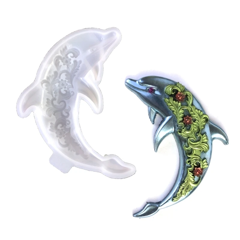 Large Dolphin Clay Silicone Molds Home Wall Window Hanging Decoraiton ...
