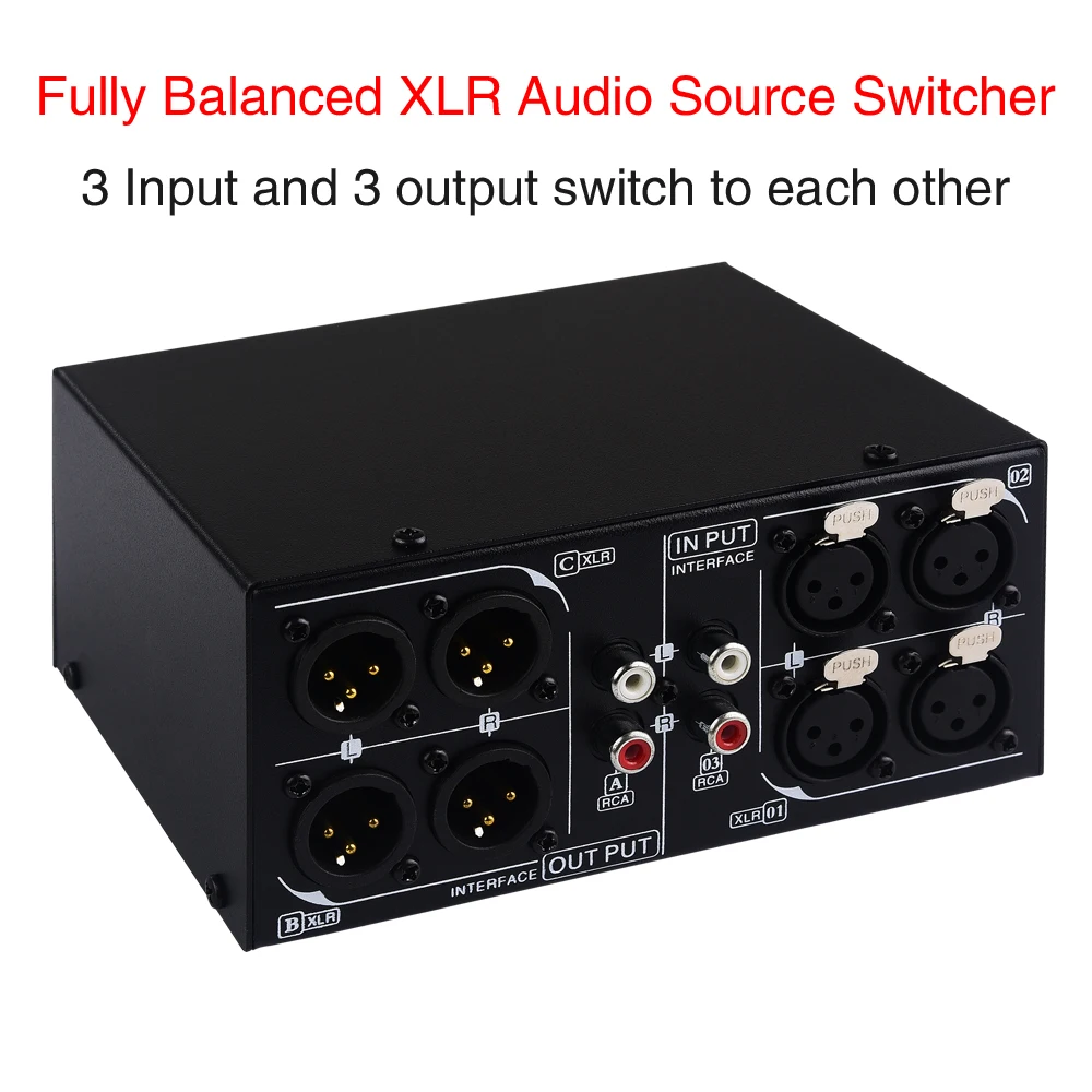 3-Input-To-3-Output-Fully-Balanced-XLR-Signal-Passive-Stereo-Selector-Switch-Switcher-Balanced ...