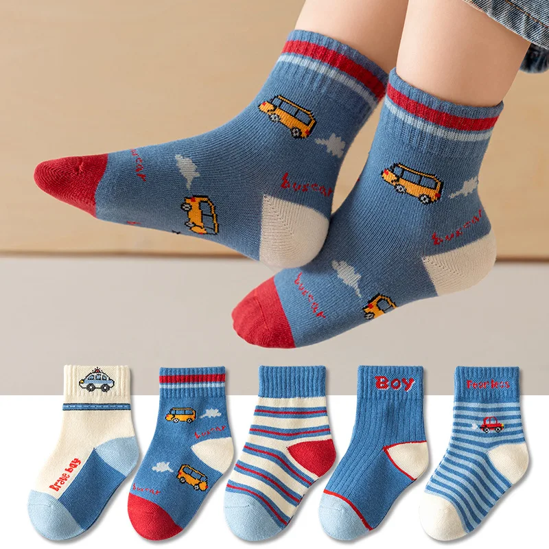 5-Pairs-Baby-Children-s-Socks-Cartoon-Spring-Autumn-Animal-Kids-Sock ...