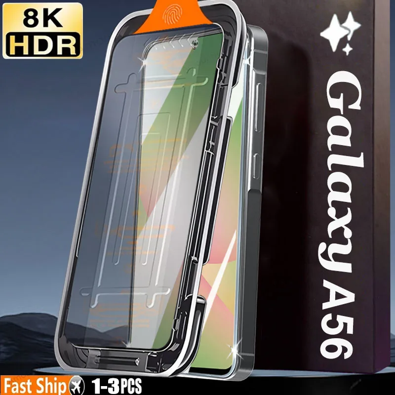 1-3PCS Dust Free Glass For Samsung A56 A26 A16 A35 A15 A25 A54 A53 A36 ...