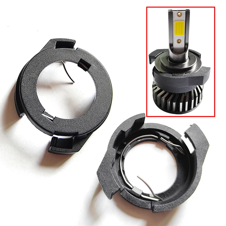 2Pcs-H7-LED-Headlight-Bulbs-Adapter-Holder-For-Alfa-Romeo-VW-Passat-B6 ...
