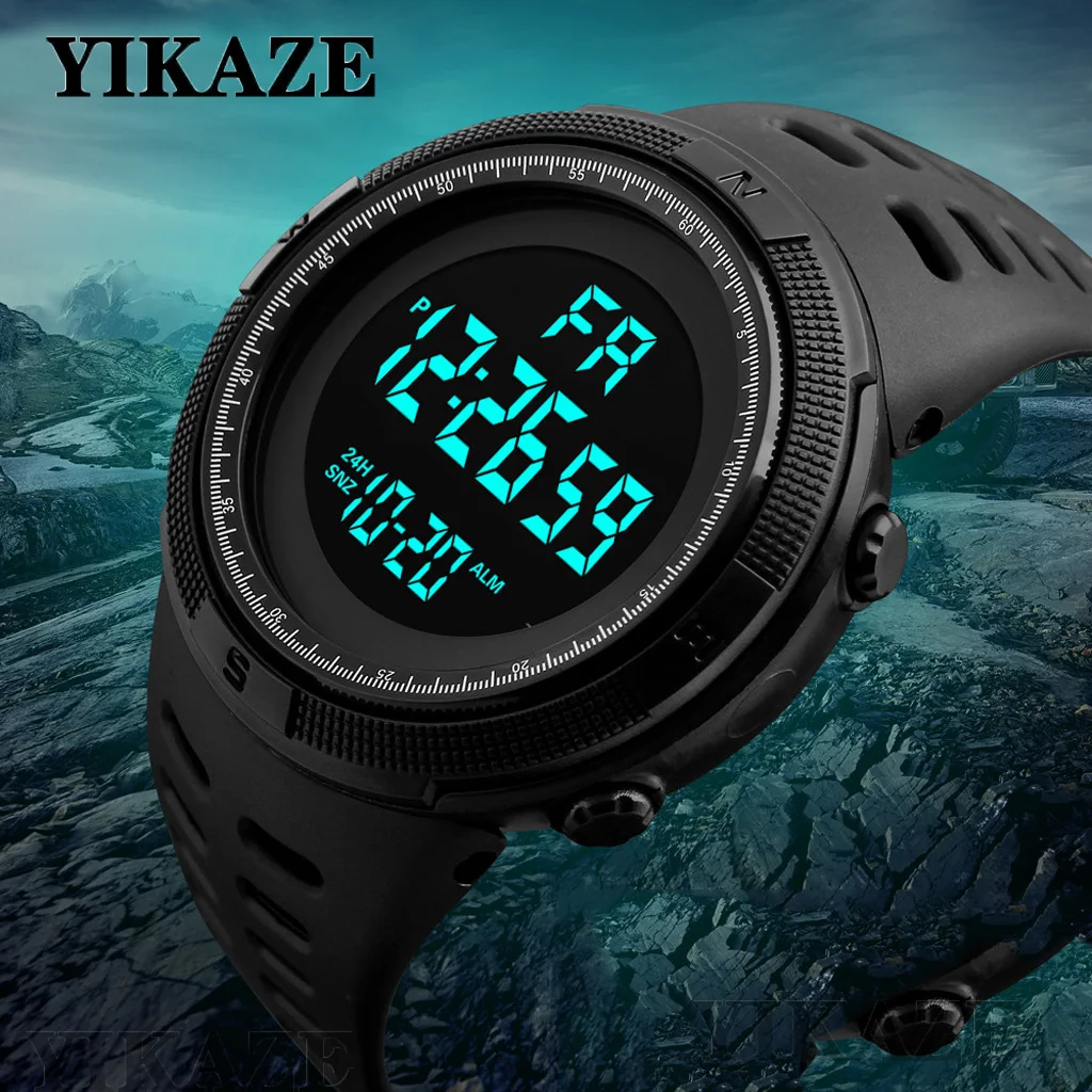 Digital-Men-Watch-Military-Sports-Wristwatch-Multifunction-Waterproof ...