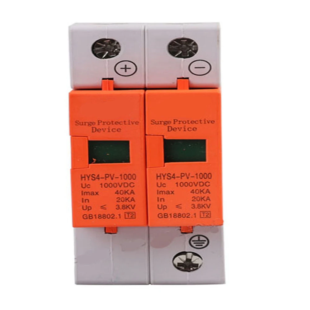 Dc 1000v 20ka~40ka 2p 2 Pole Spd House Dc Surge Protector Protective ...