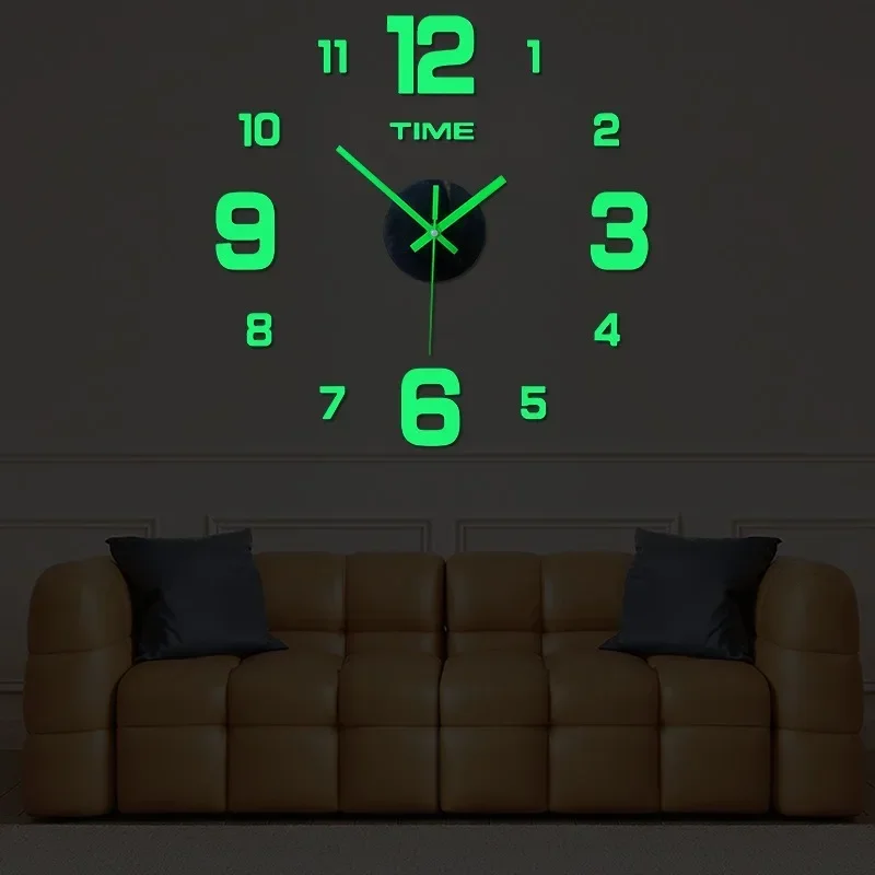New-Wall-Clock-Creative-Luminous-Clock-Diy-Three-dimensional-Digital ...