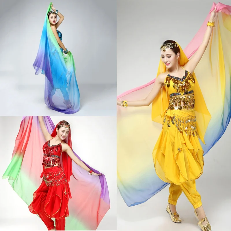 Women-s-Costumes-Belly-Dancing-Costumes-Chiffon-Yarn-Scarf-Solid-Belly ...
