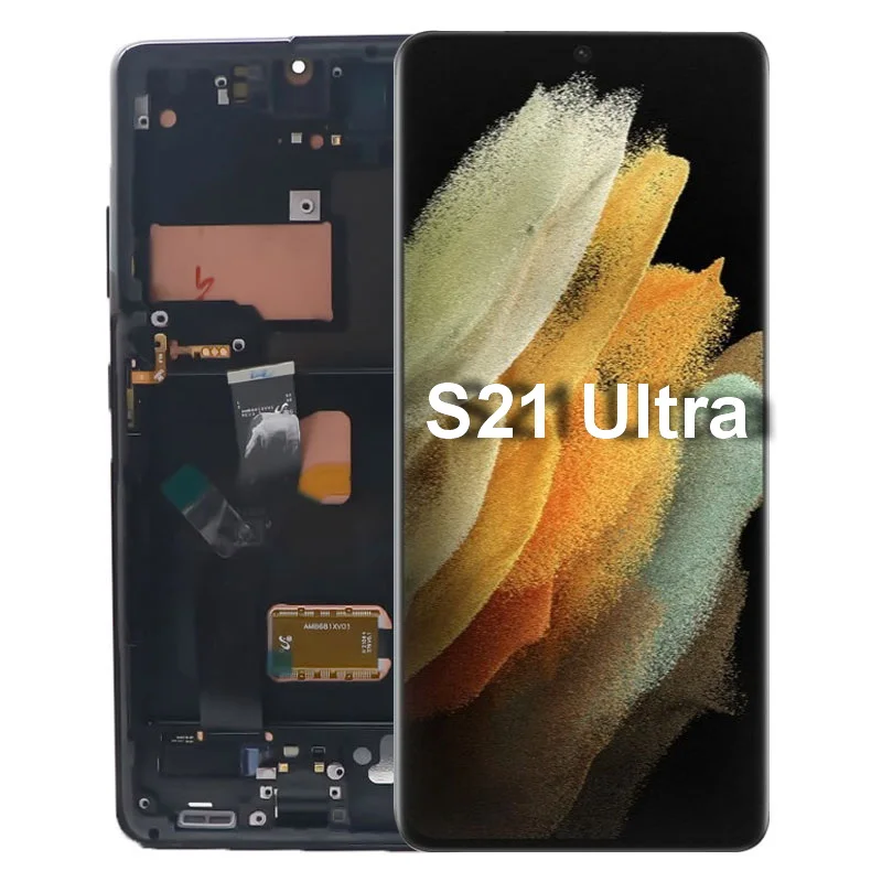 Tela-Super-AMOLED-para-Samsung-Galaxy-S21-Ultra-Touch-Display ...