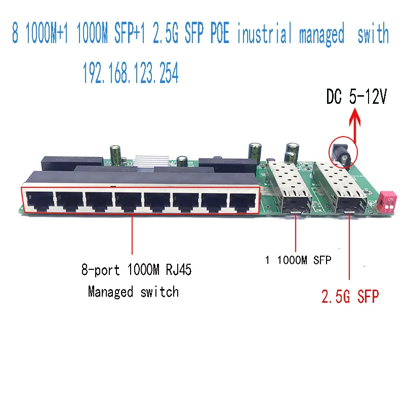 8-port-10-100-1000Mbps-PoE-Ethernet-Switch-Module-Managed-Switch-Module ...
