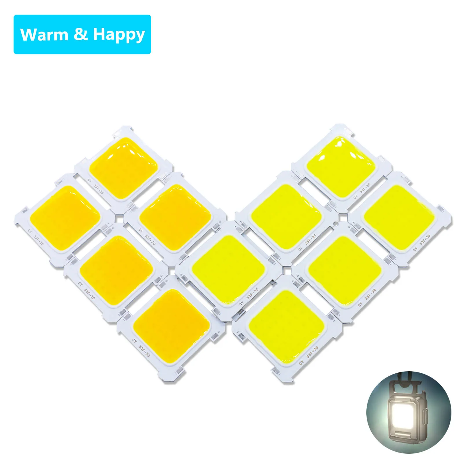 LED Light Source Board 15W DC3-4V LED Keychain Light Outdoor Portable ...