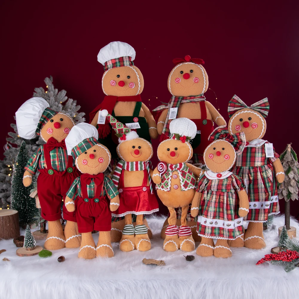 Christmas-Gingerbread-Man-series-Decor-Telescopic-Doll-Cute-Chef-Hat ...