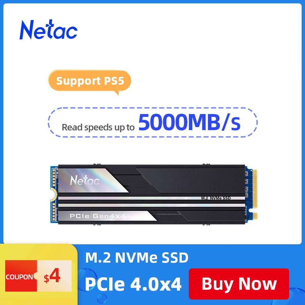 Netac disco duro NVMe M.2 SSD, unidad interna de estado sólido para pc ps5, 500GB, 1TB, 2TB, M2 ...