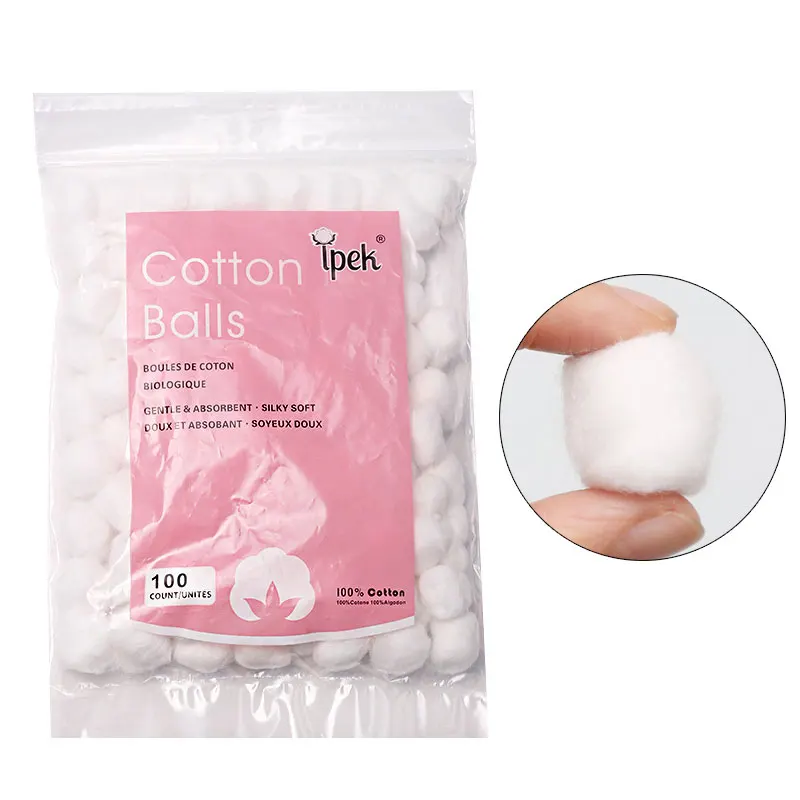 100Pcs/Pack Cotton Balls Nail Polish Remover Cleaning Tool UV Gel Nail ...
