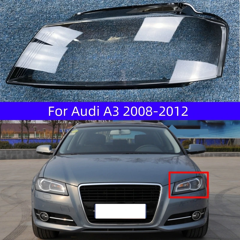For Audi A3 8P S3 RS3 2008 2009 2010 2011 2012 Car Front Headlight Lens ...