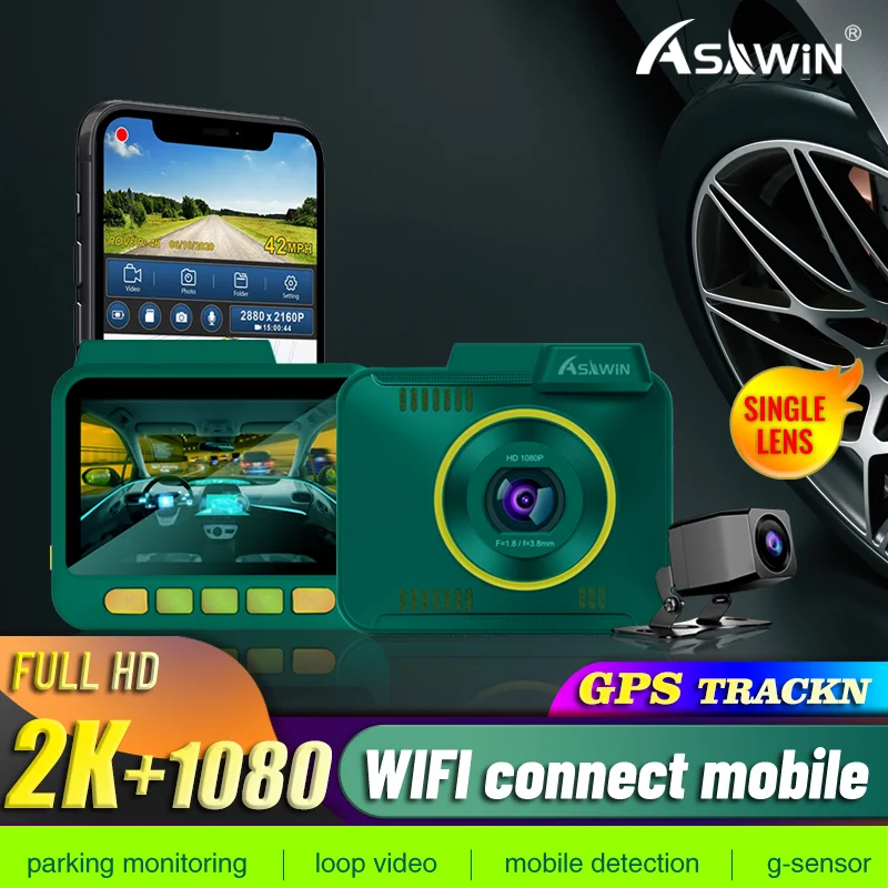 WIfi Dash Cam Car Driving Recorder 2k 1080 Dual Channel Front And Rear ...