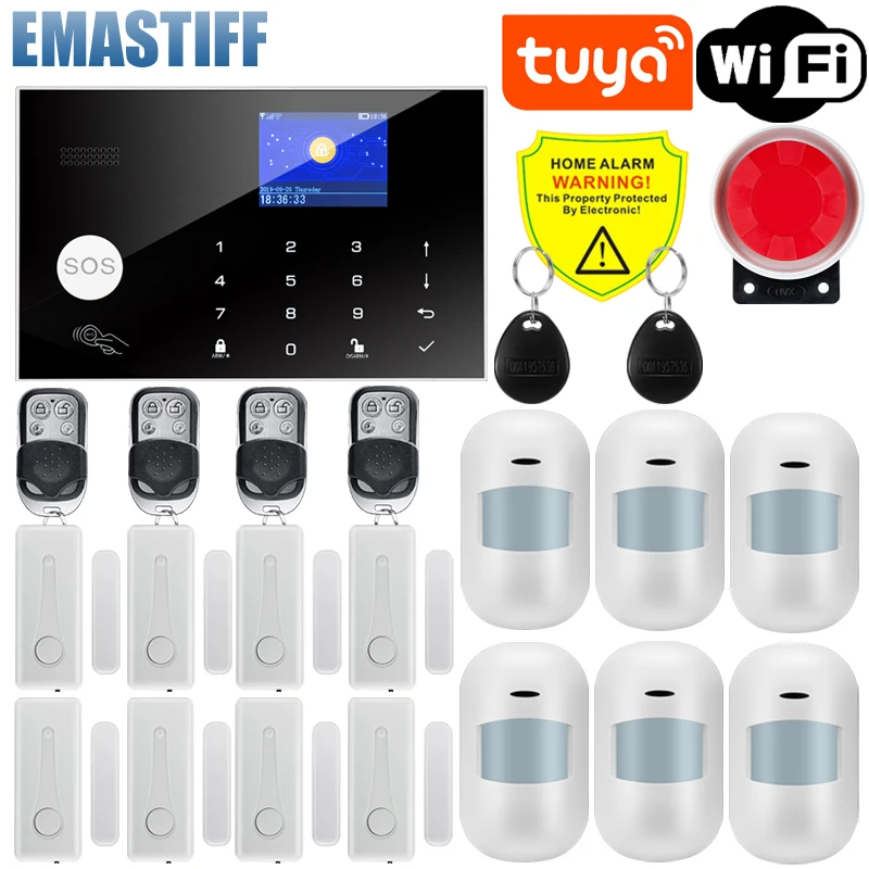 Tuya-WiFi-GSM-home-Security-Protection-smart-Alarm-System-LCD-screen-Burglar-kit-Mobile-APP ...